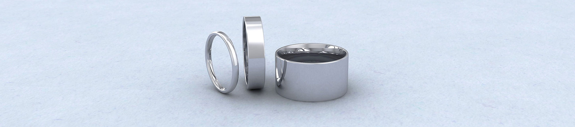 Palladium Plain Wedding Rings – dotJewellery.com