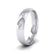 Three Diamond Flush Set Sterling Silver 4mm Wedding Ring – dotJewellery.com